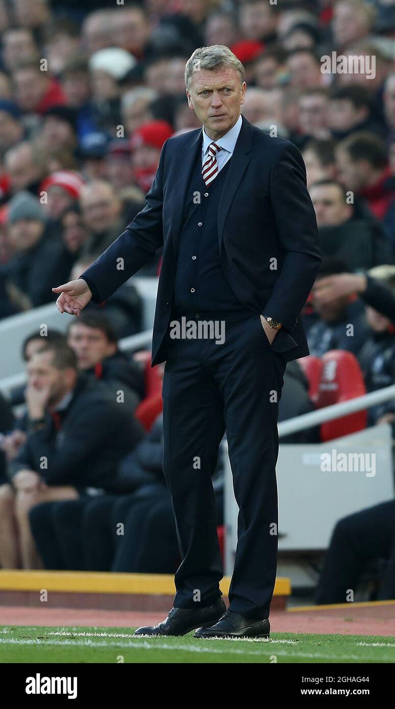 David Moyes manager of Sunderland during the Premier League match at ...