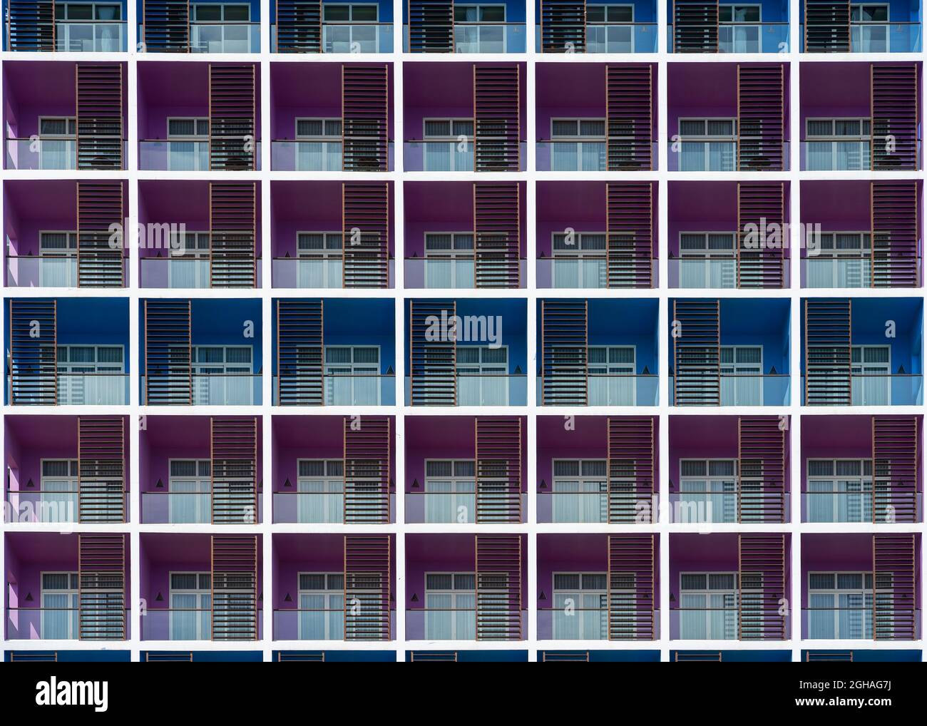 Residential building facade. Modern colorful apartment building facade ...
