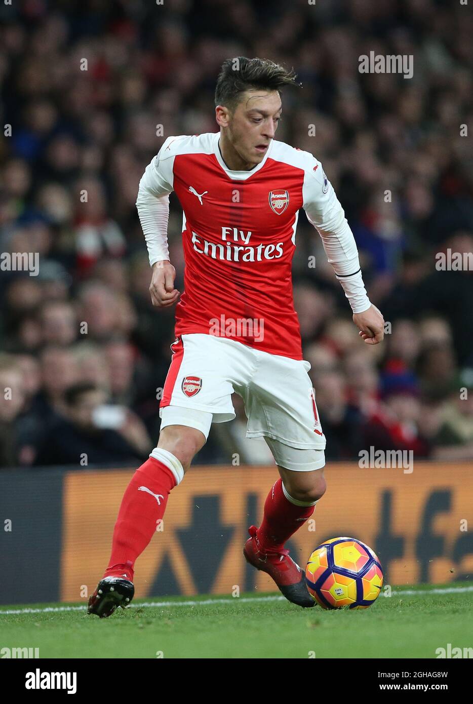 Arsenal's Mesut Ozil in action during the Premier League match at the ...