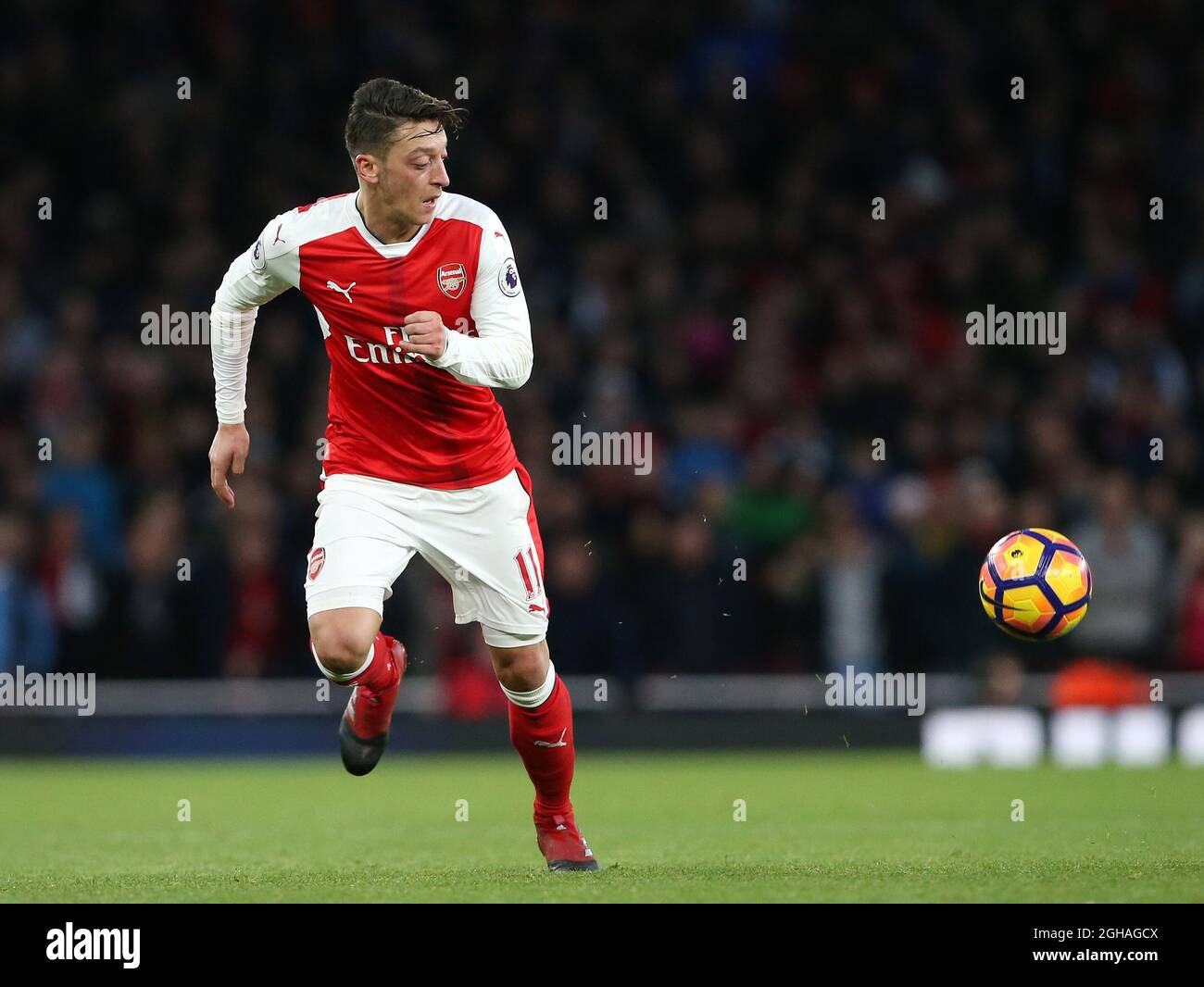 Arsenal's Mesut Ozil in action during the Premier League match at the ...
