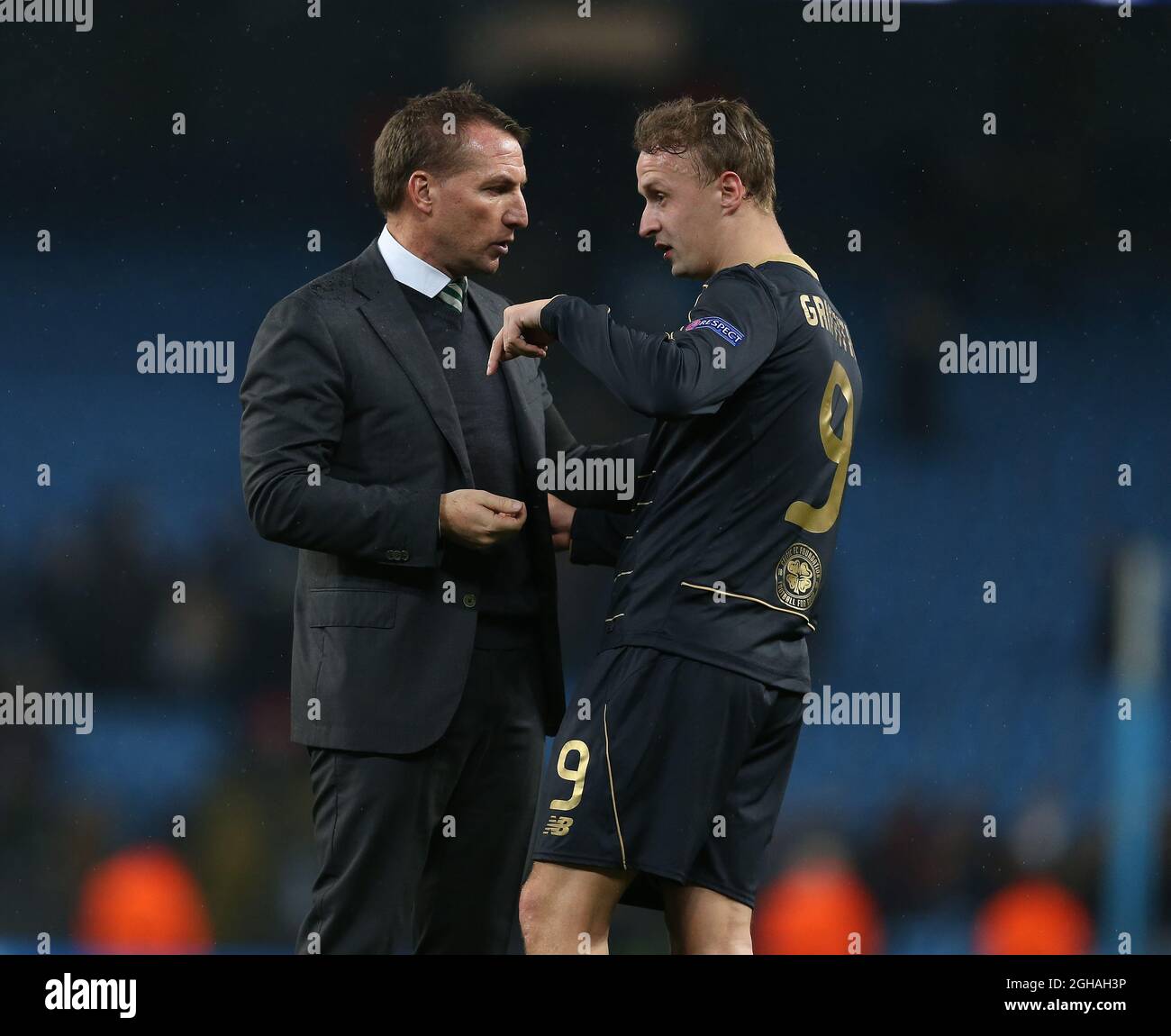Brendan Rogers manager of Celtic and Leigh Griffiths of Celtic during ...