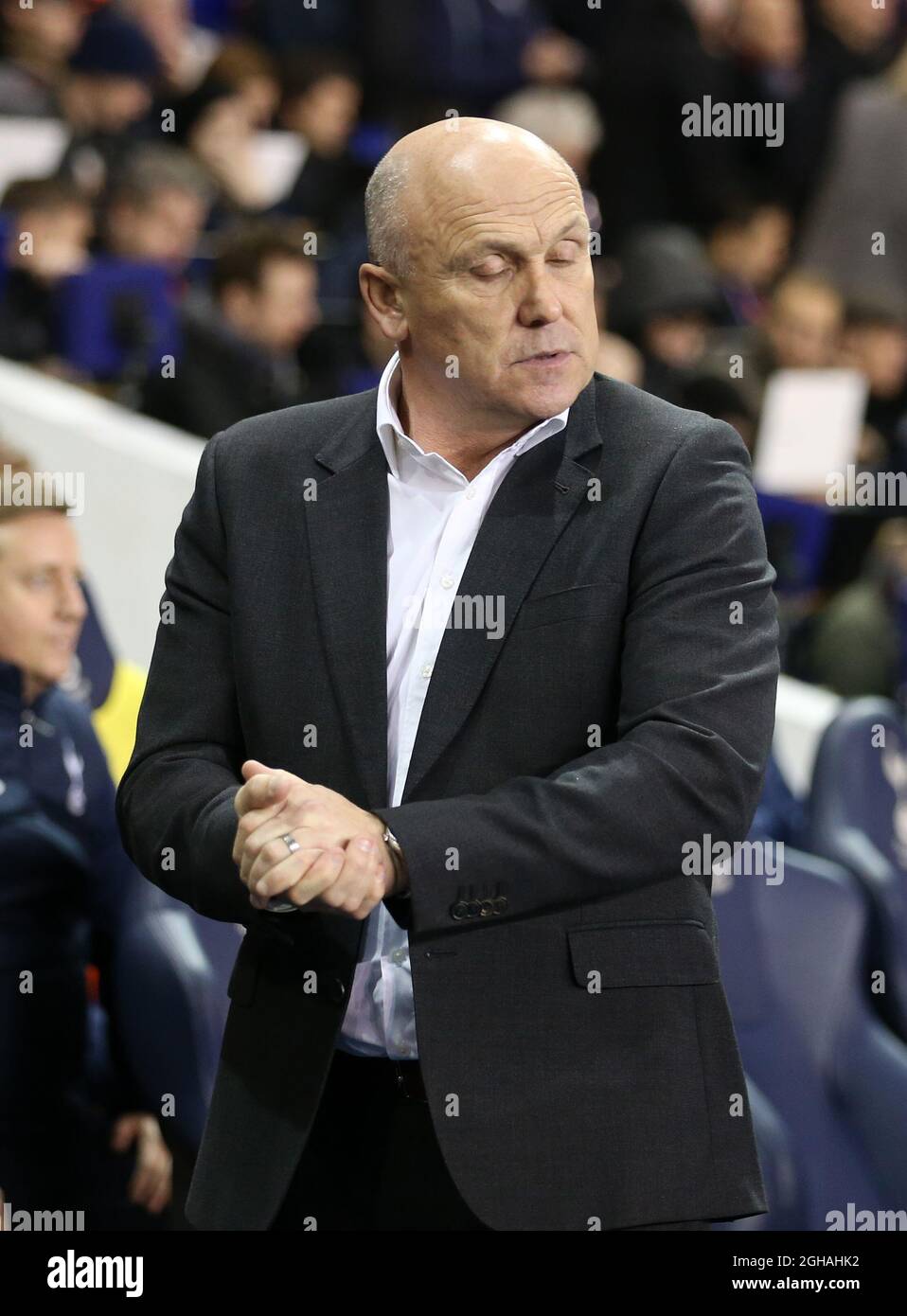 HullÕs Mike Phelan looks on during the Premier League match at White ...