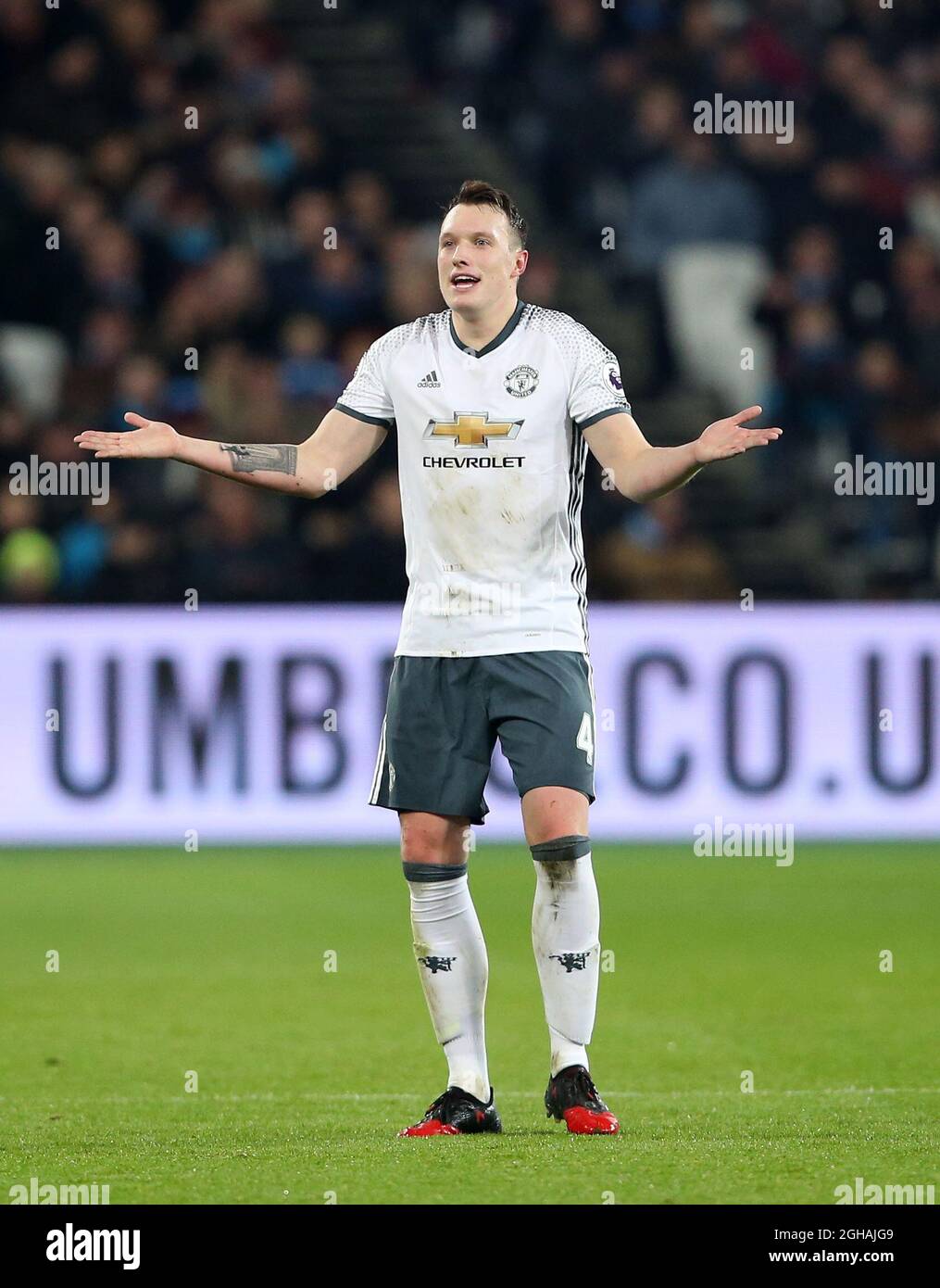 Manchester United's Phil Jones in action during the Premier League ...
