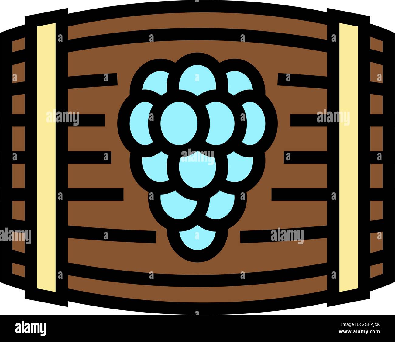 wine barrel color icon vector illustration Stock Vector Image & Art - Alamy