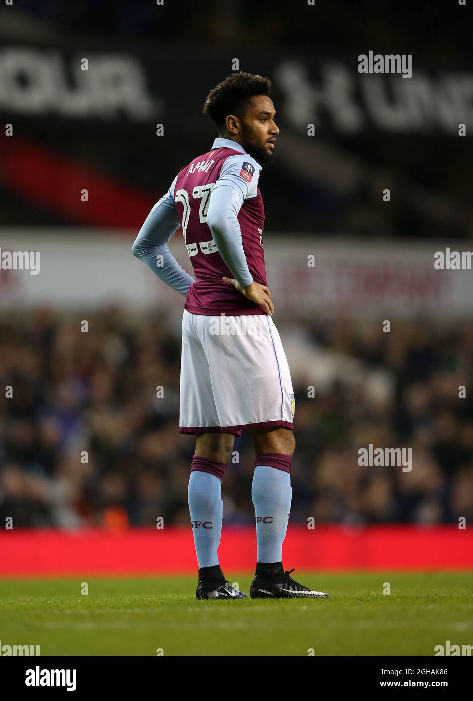 Aston Villa's Jordan Amavi in action during the FA Cup match at White ...
