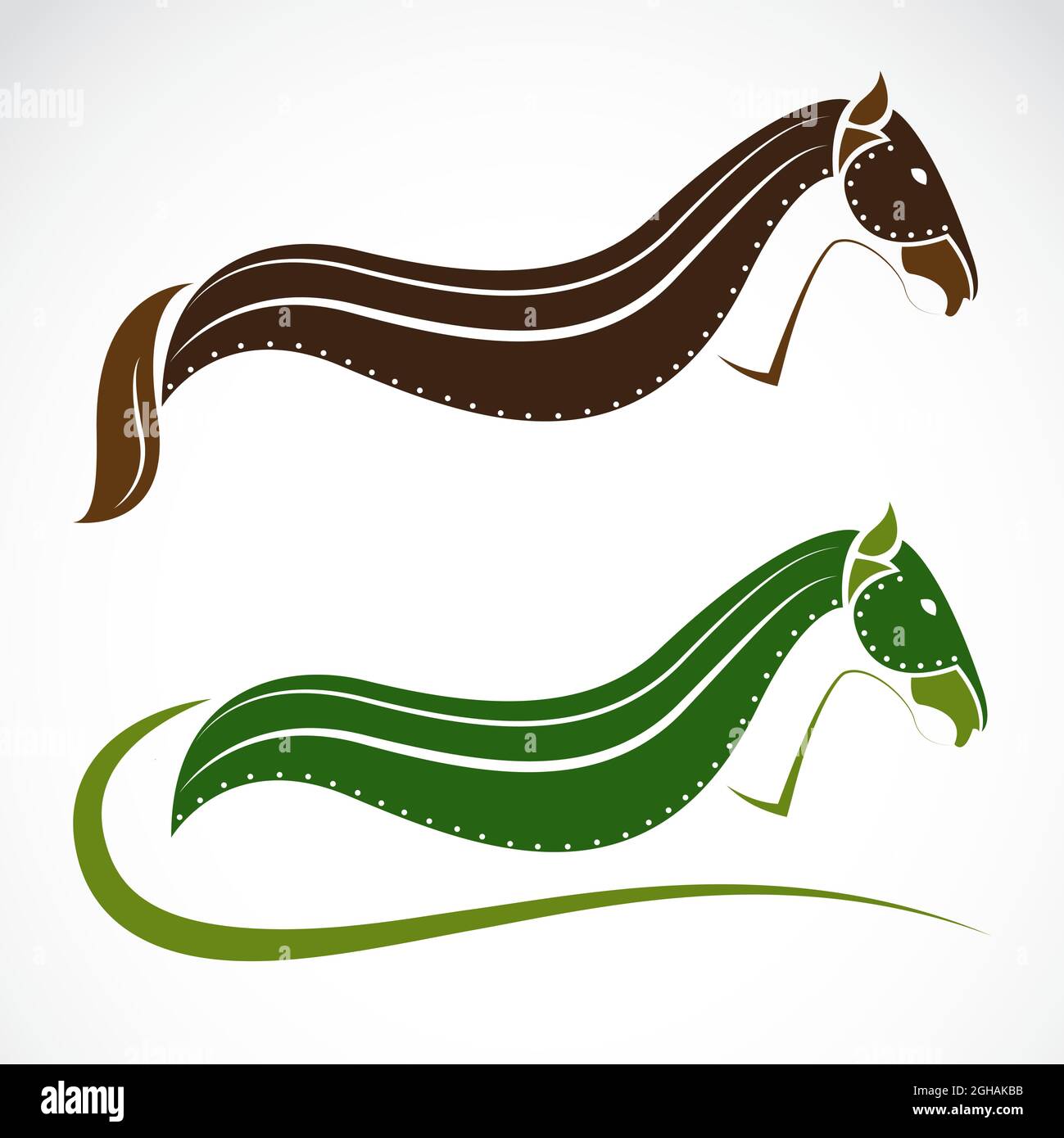 Vector image of an horse on white background. Easy editable layered ...