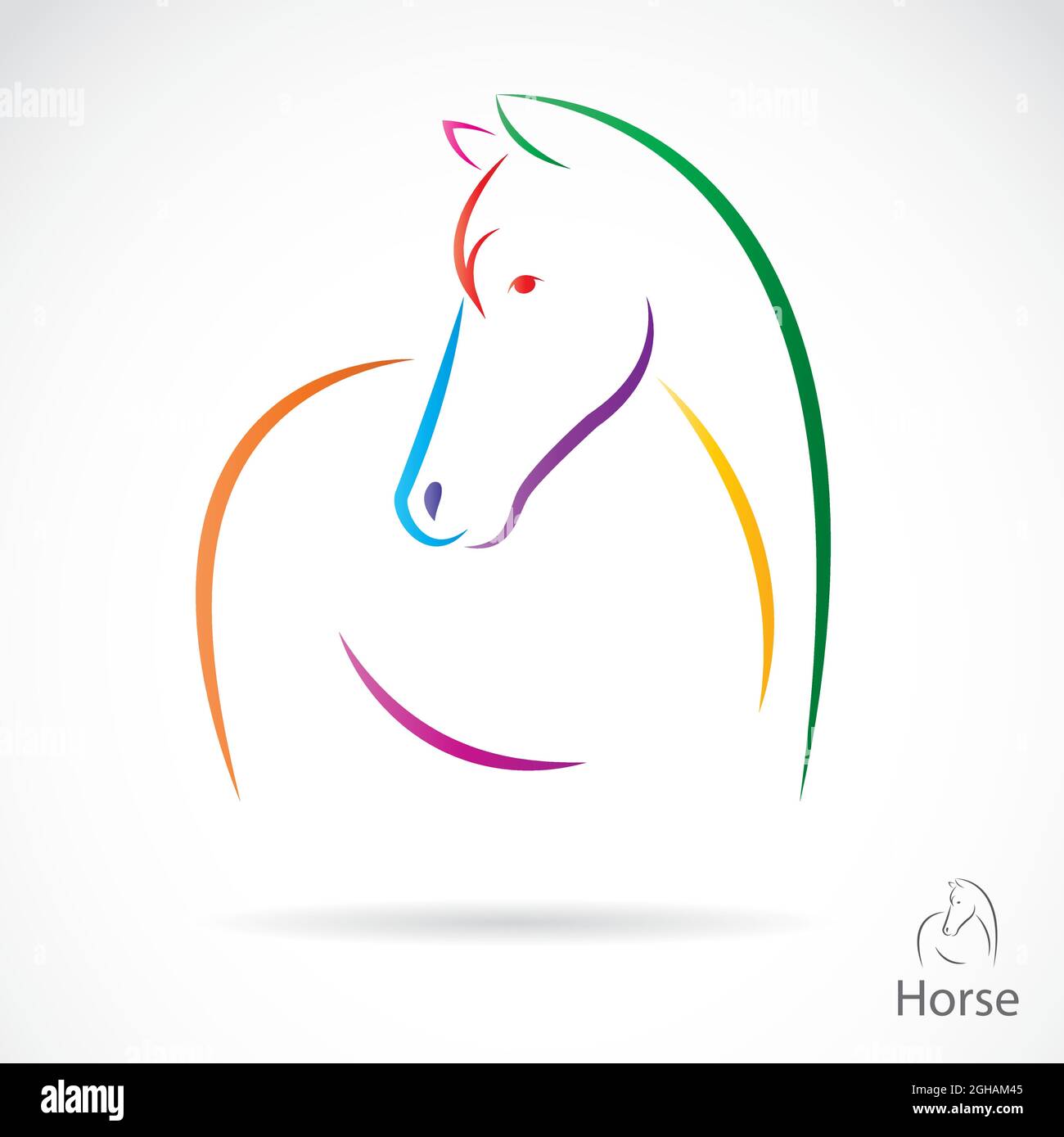 Vector image of an horse , illustration - vector. Easy editable layered ...