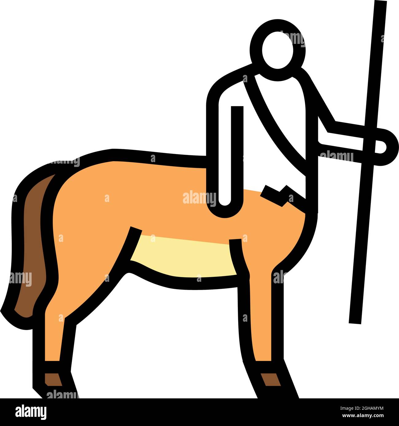centaur ancient greece color icon vector illustration Stock Vector ...