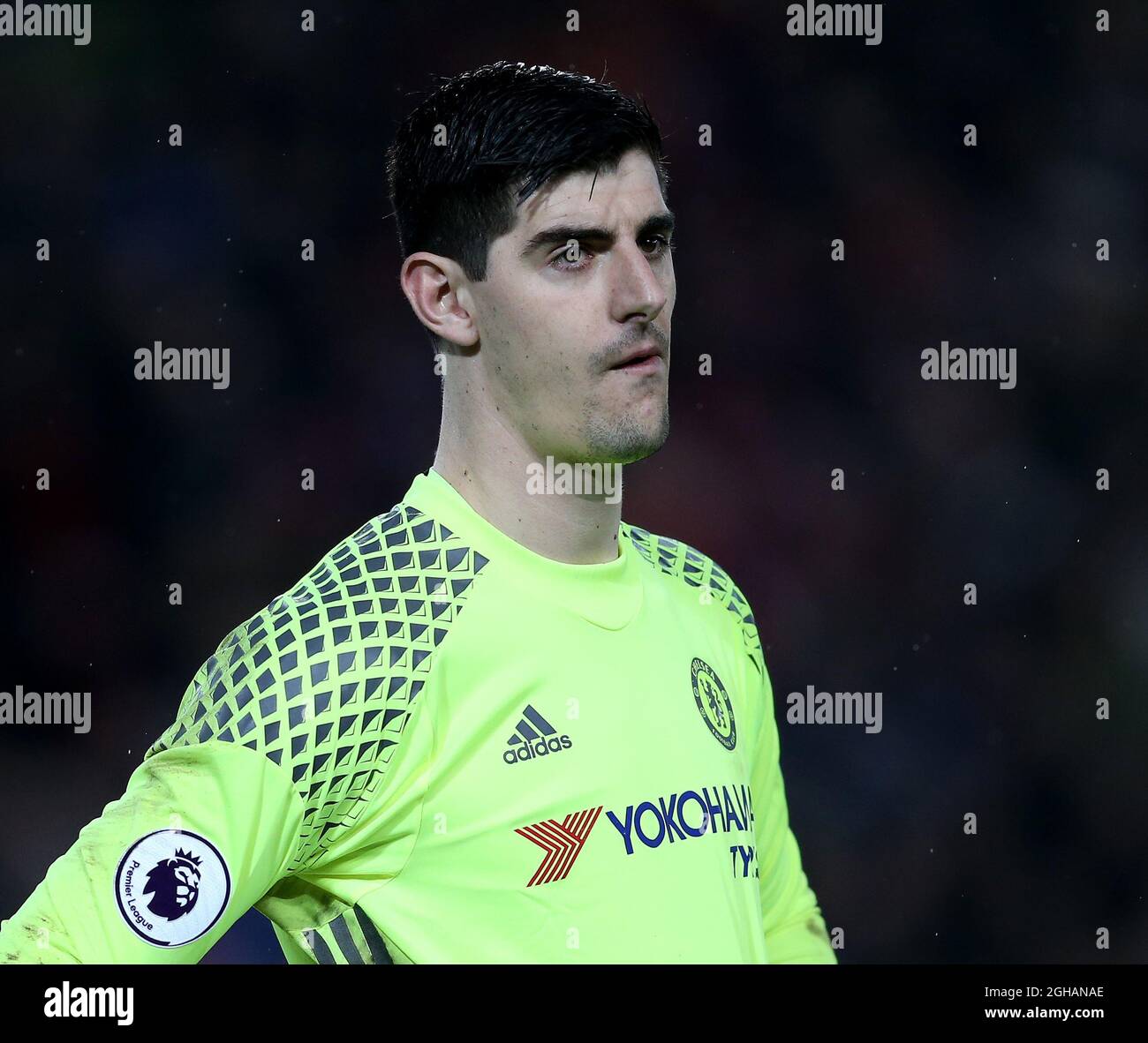 Thibaut Courtois of Chelsea during the English Premier League match at ...