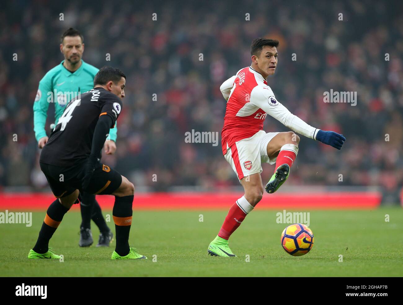 Arsenal's Alexis Sanchez in action during the Premier League match at ...