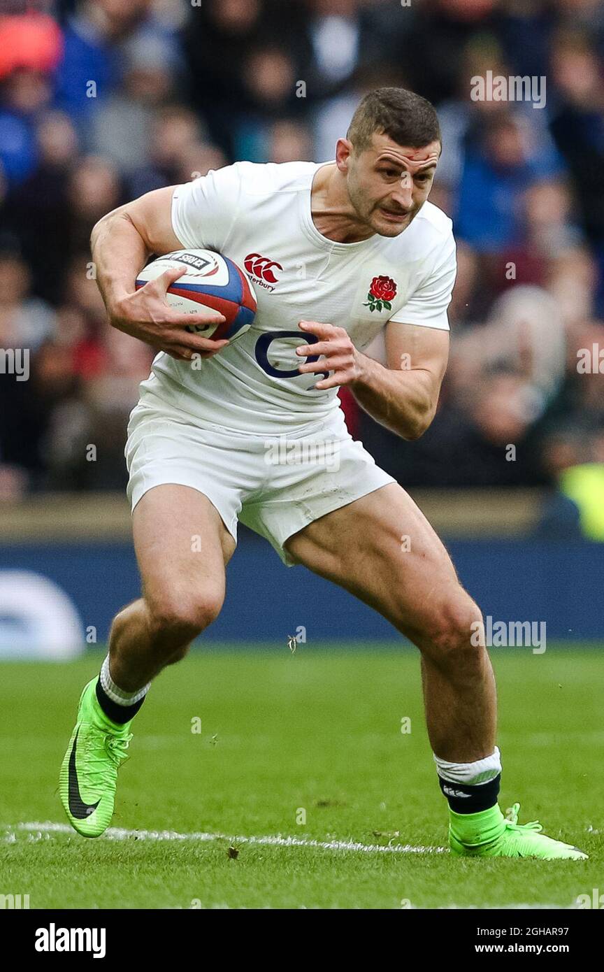 England's Jonny May during the 2017 RBS 6 Nations match at Twickenham ...