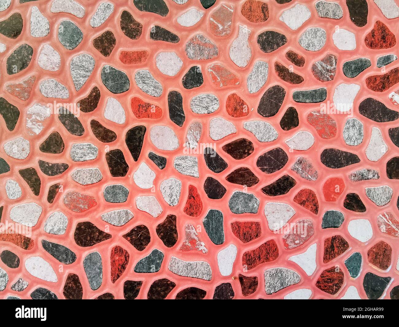 Stone block make an imitation of the real thing with paper to decorate ...