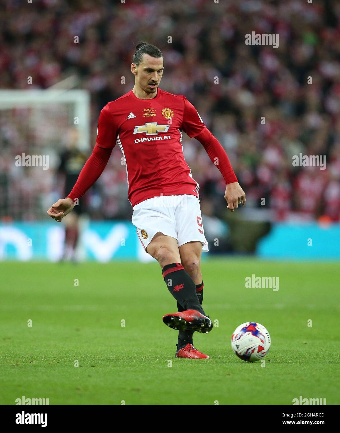 Manchester United's Zlatan Ibrahimovic in action during the EFL Cup ...