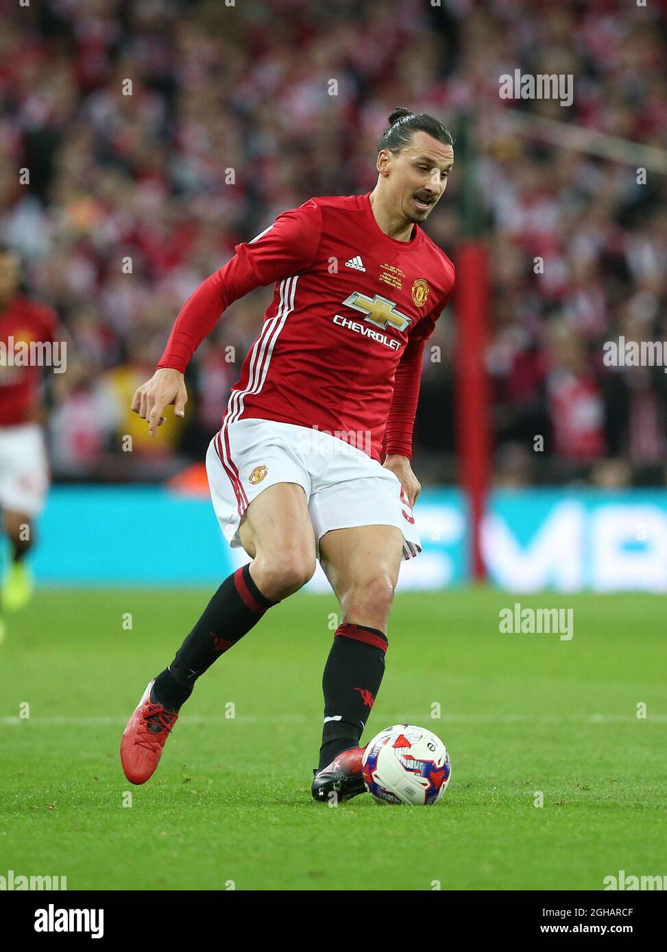 Manchester United's Zlatan Ibrahimovic in action during the EFL Cup ...