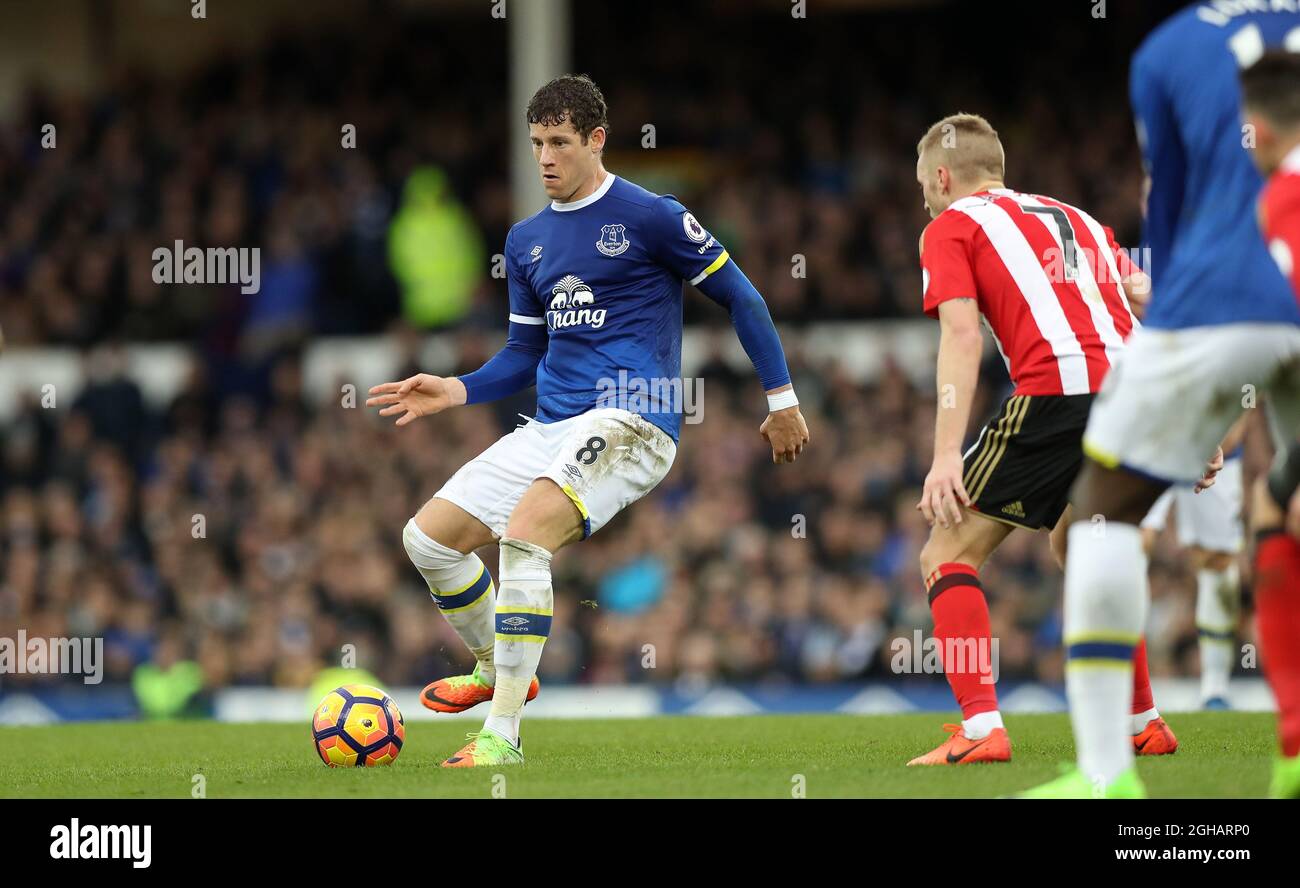 Ross Barkley of Everton during the English Premier League match at Goodison Park, Liverpool ...