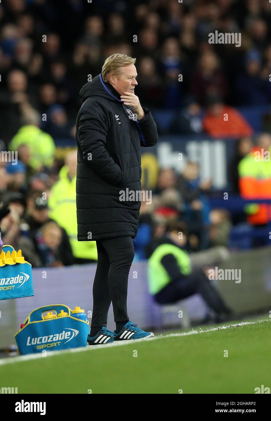 Everton manager Ronald Koeman during the English Premier League match ...