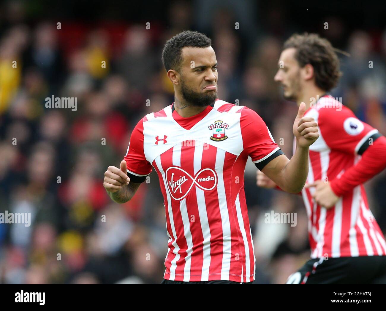 Southampton's Ryan Bertrand gives it the thumbs up during the Premier ...