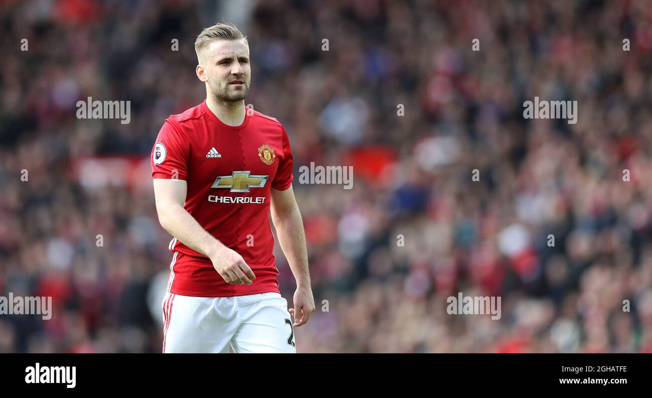 Luke Shaw of Manchester United during the English Premier League match ...