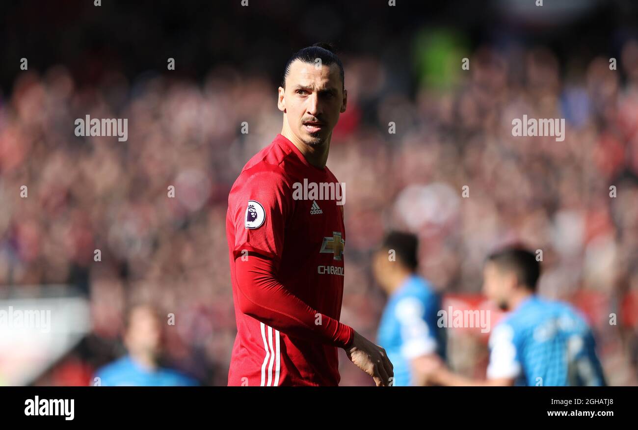 Zlatan Ibrahimovic of Manchester United during the English Premier ...