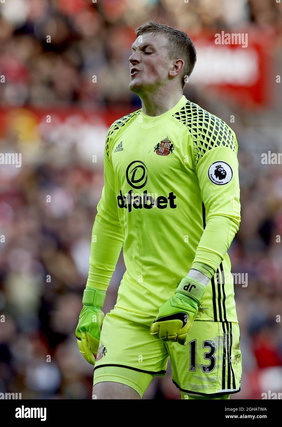 Jordan Pickford of Sunderland during the English Premier League match ...
