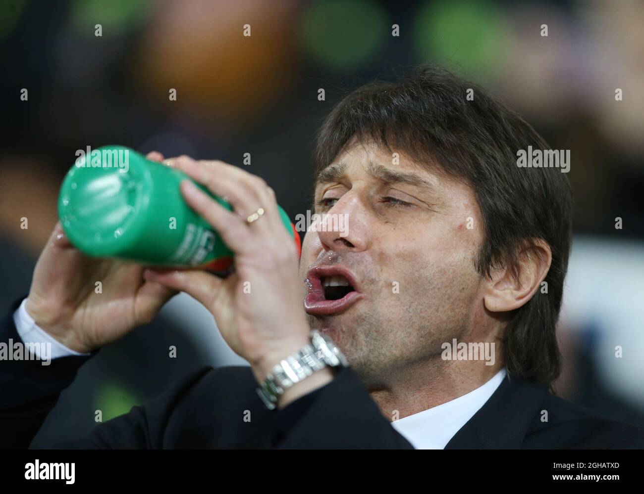 Chelsea's Antonio Conte looks on during the Premier League match at the ...