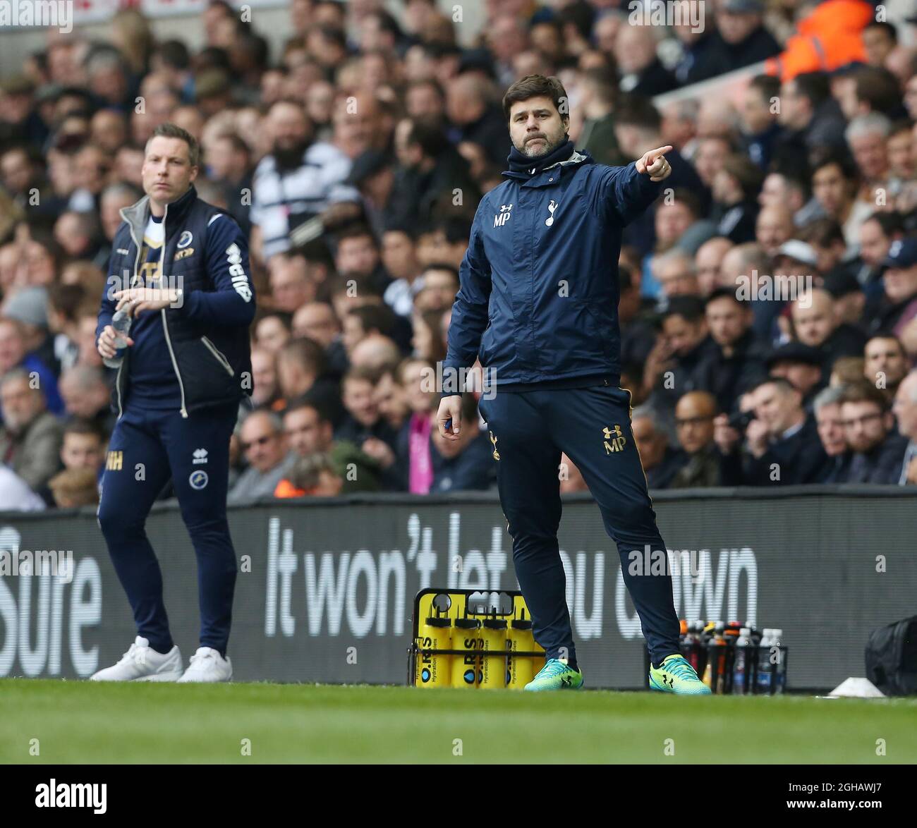 Tottenham's Mauricio Pochettino looks on during the FA Cup Quarter ...