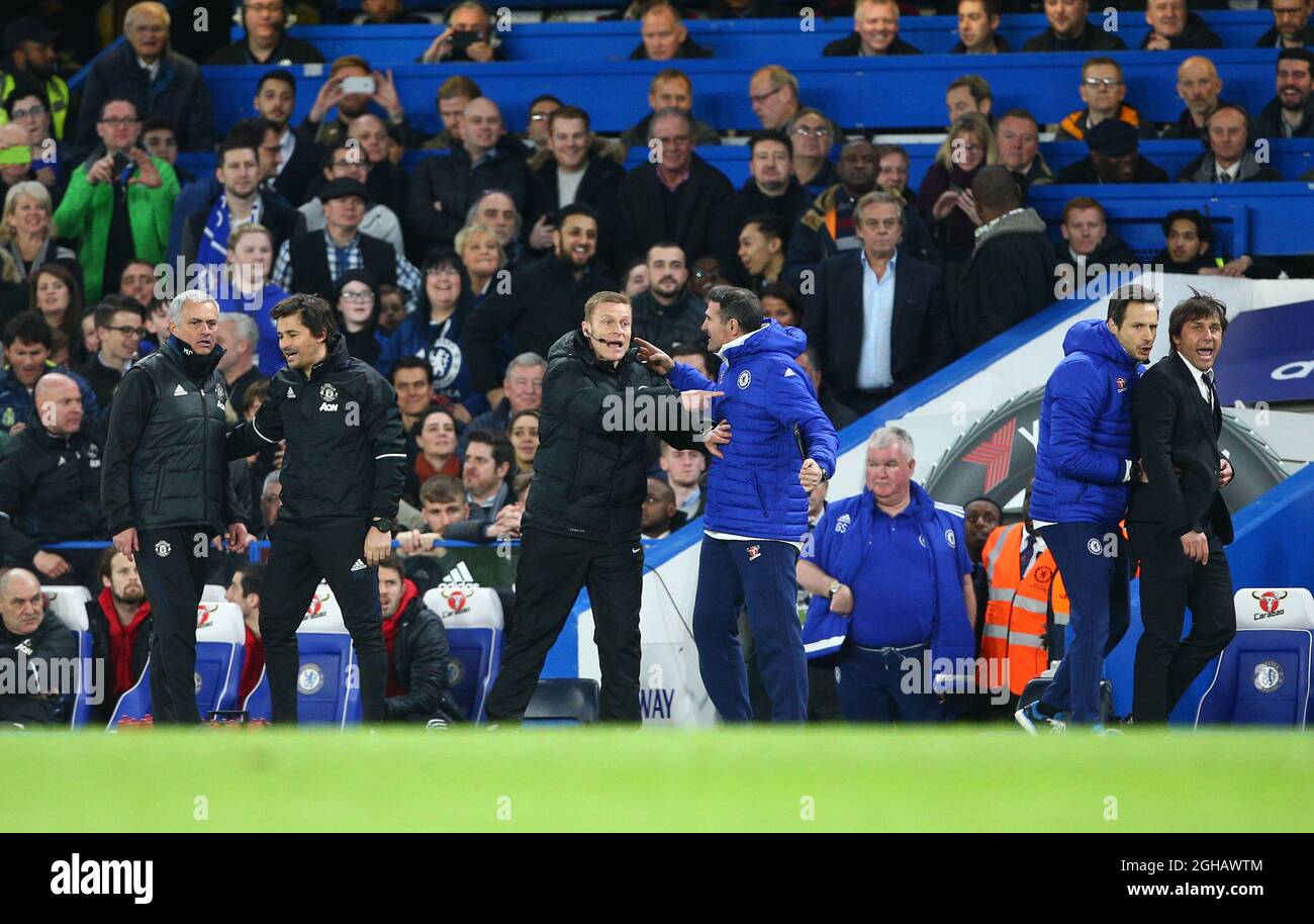 Chelsea's Antonio Conte and Manchester United's Jose Mourinho square up ...