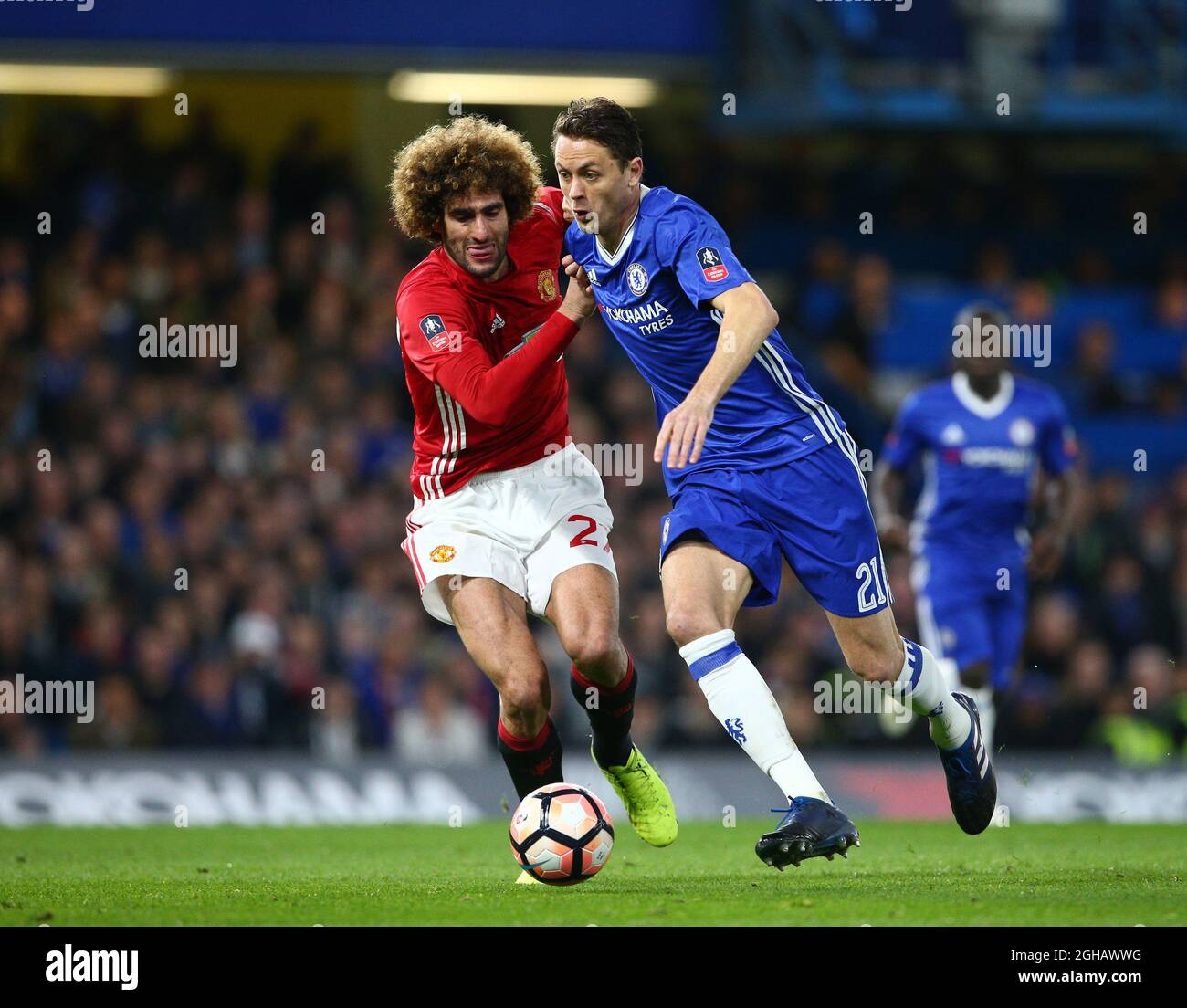 Chelsea's Nemanja Matic tussles with Manchester United's Marouane ...