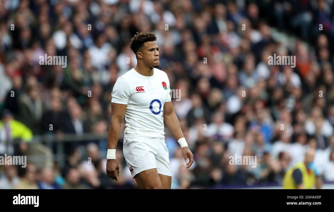 Anthony Watson of England during the Six Nations match at Twickenham ...