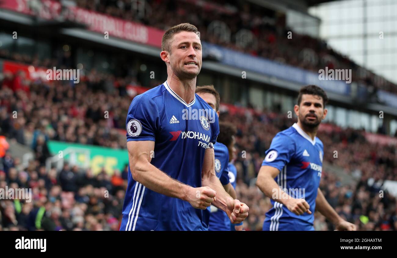 Gary Cahill of Chelsea celebrates during the English Premier League ...