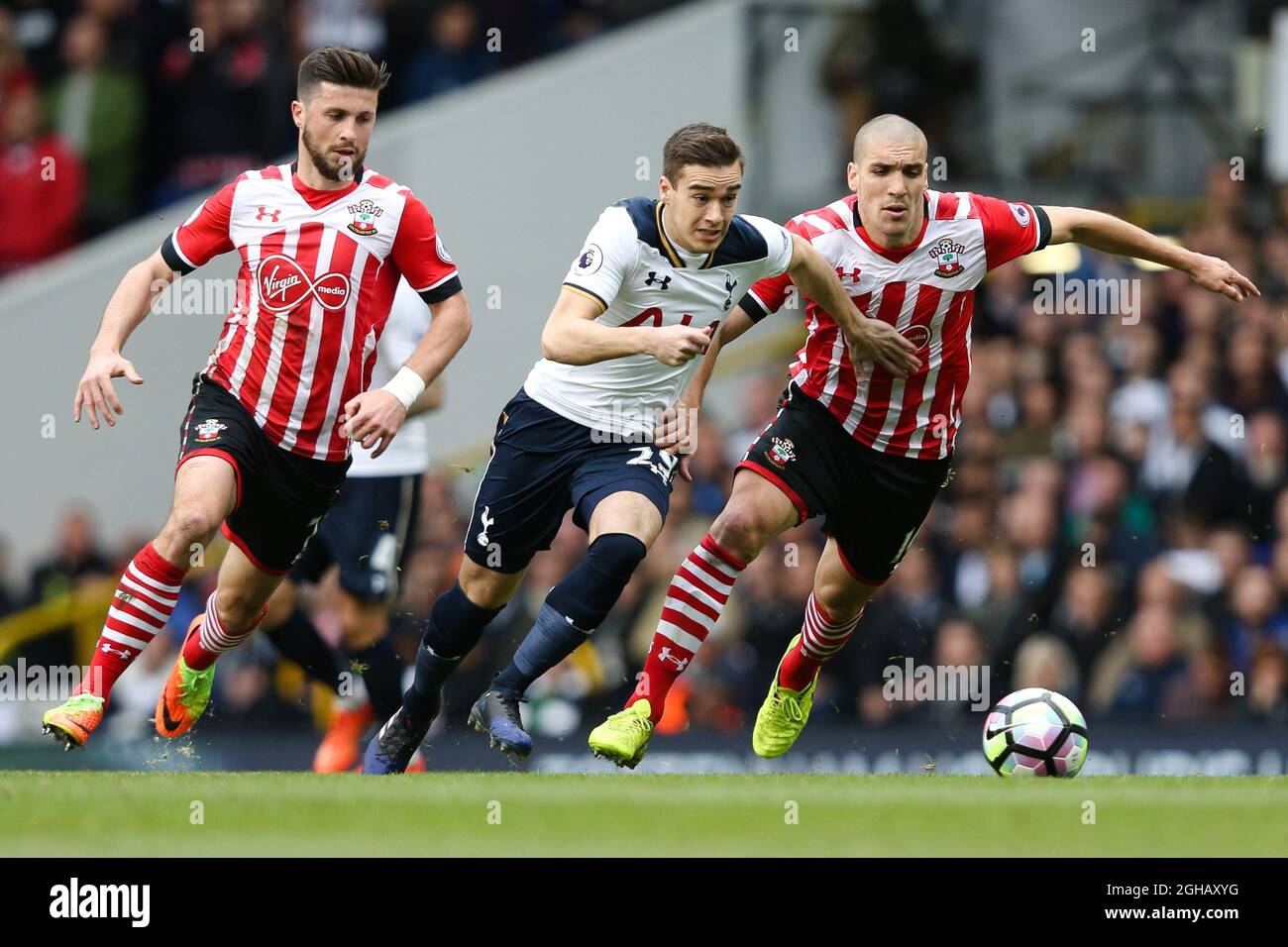 Tottenham's Harry Winks and Southampton's Oriol Romeu during the ...