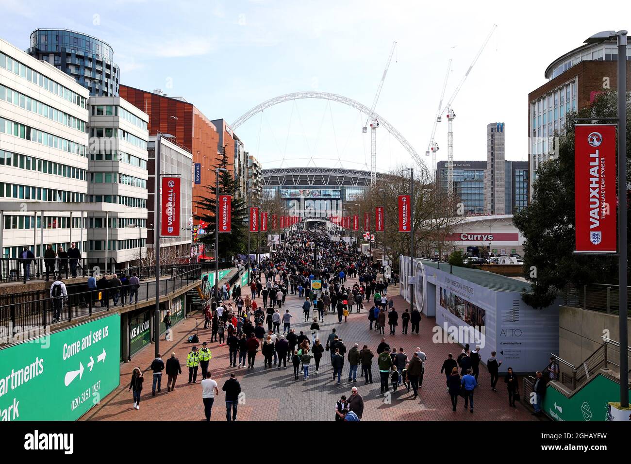 A general view of Wembley Way during the Group F World Cup Qualifier at ...