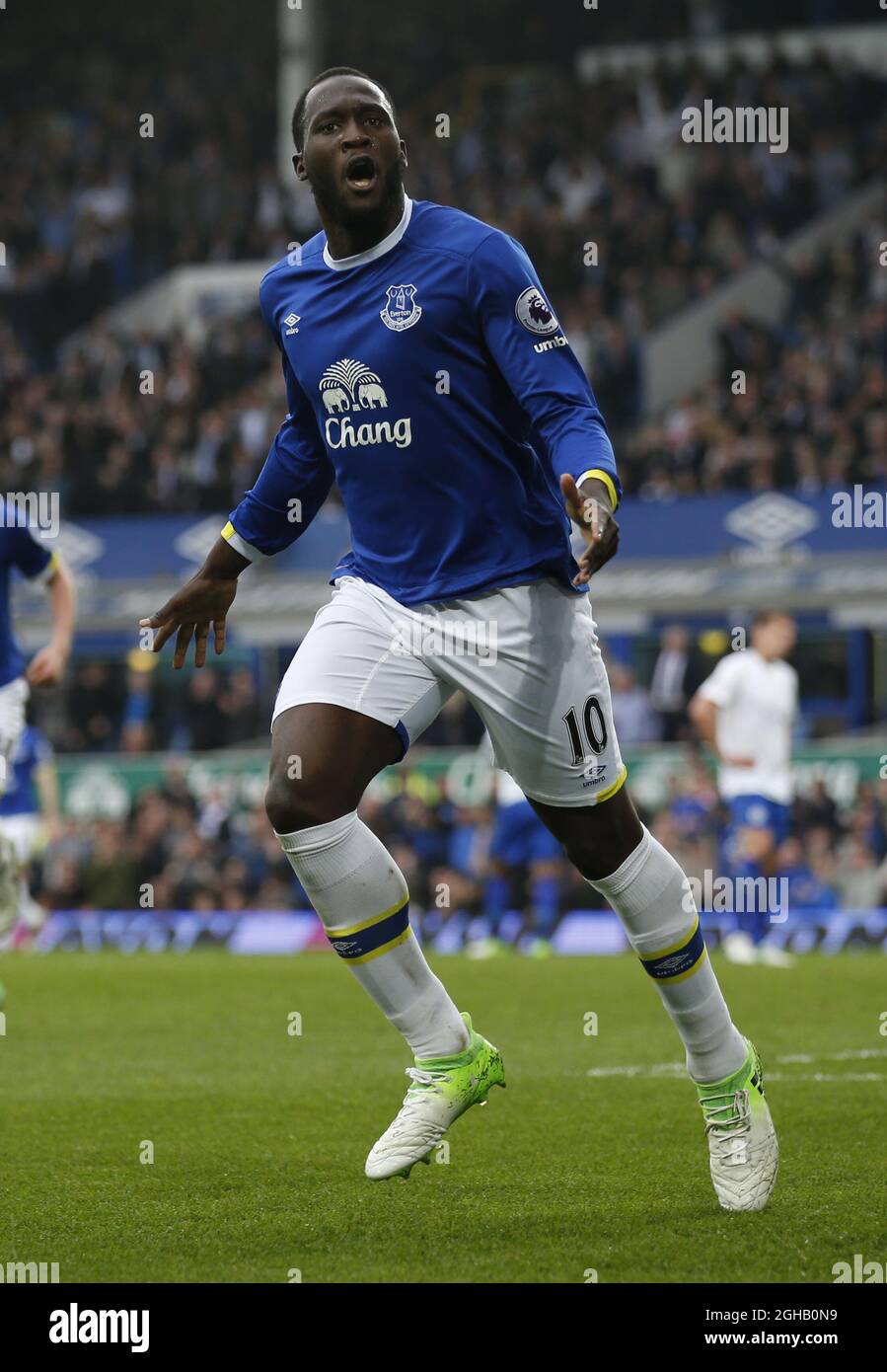 Romelu Lukaku of Everton celebrates during the English Premier League ...