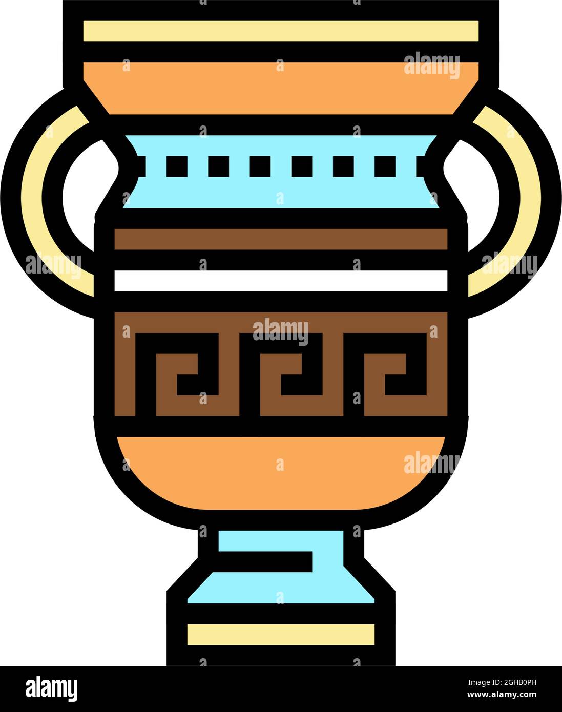 amphora ancient greece color icon vector illustration Stock Vector ...