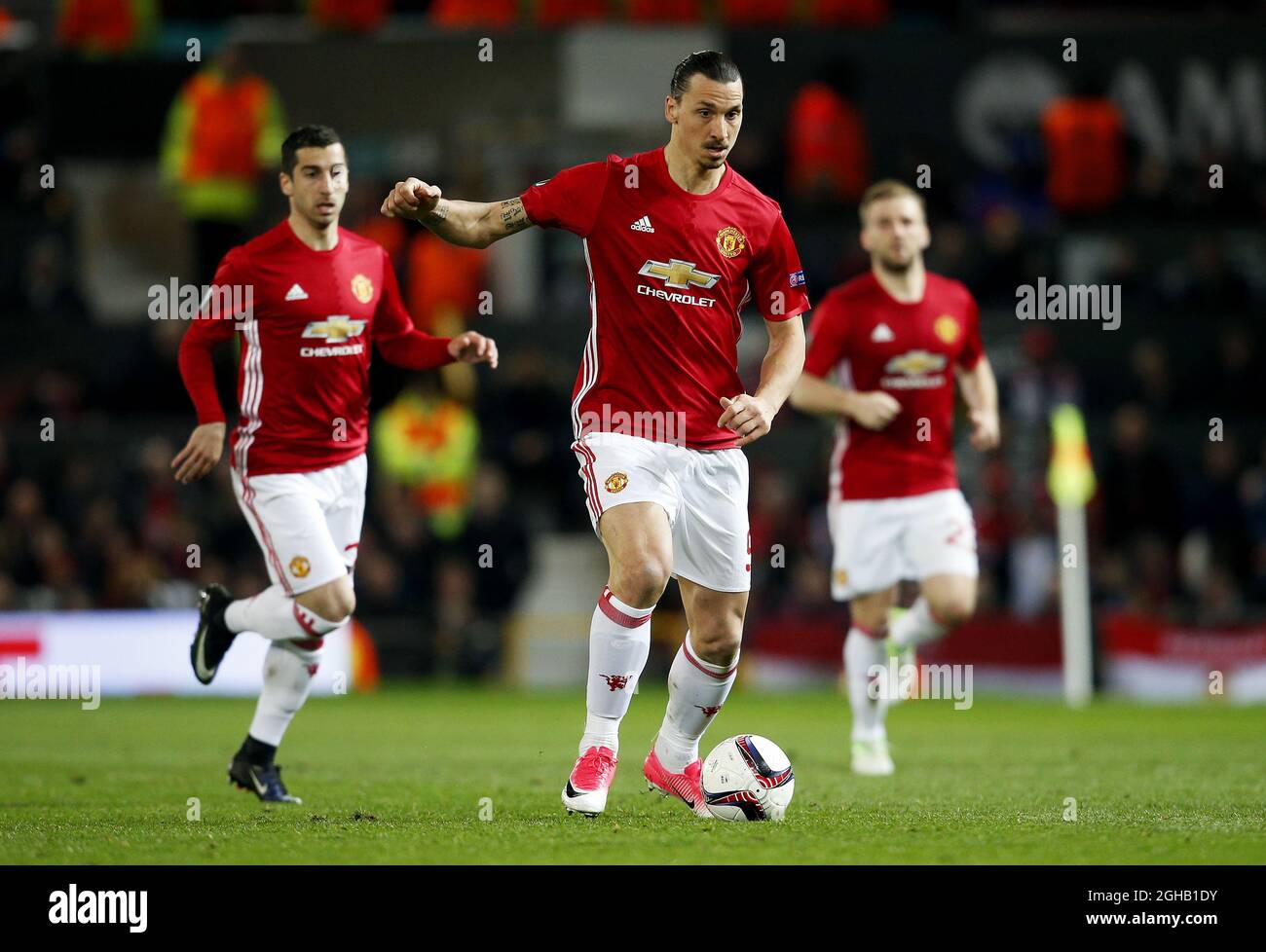 Zlatan Ibrahimovic of Manchester United during the UEFA Europa League ...