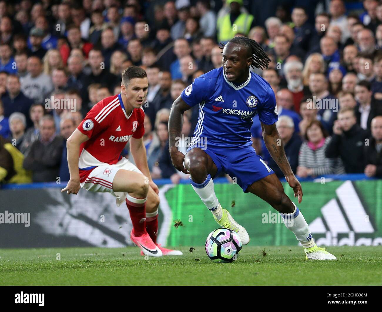 Chelsea's Victor Moses in action during the Premier League match at ...