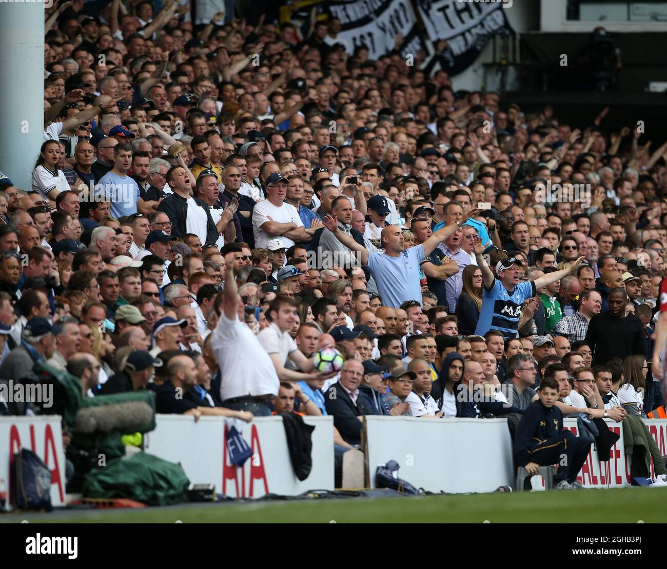 Tottenham's fans during the Premier League match at White Hart Lane ...