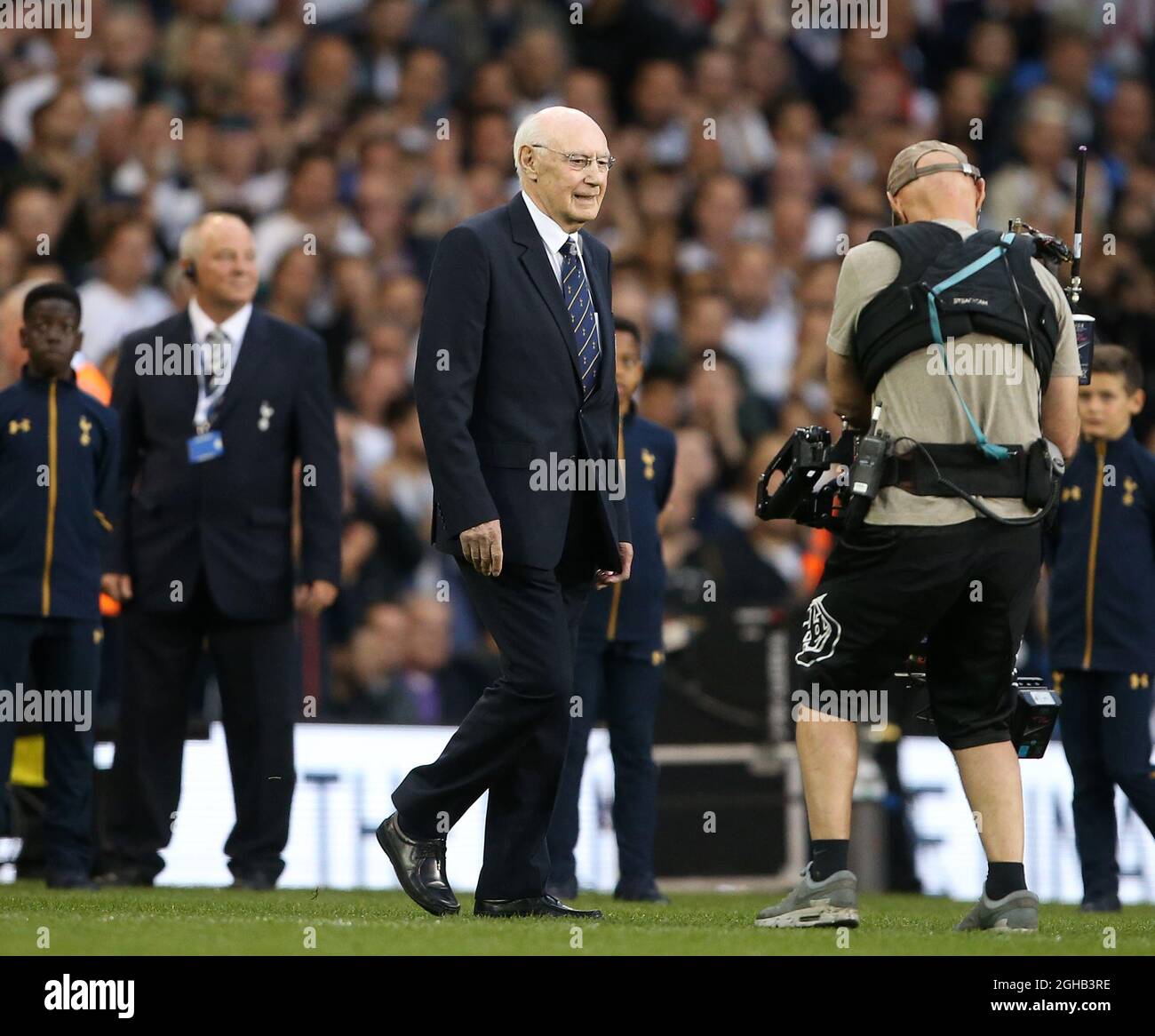 Tottenham's former player Alan Gilzean during the Premier League match ...