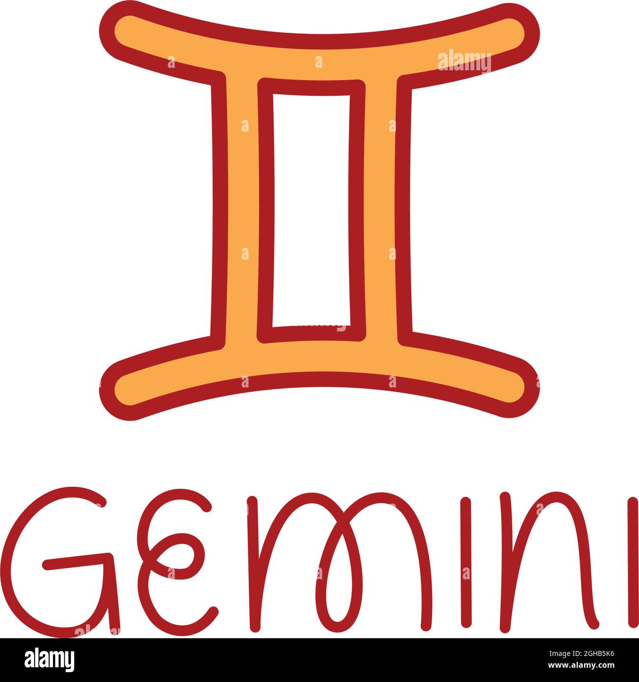 gemini symbol illustration Stock Vector Image & Art - Alamy