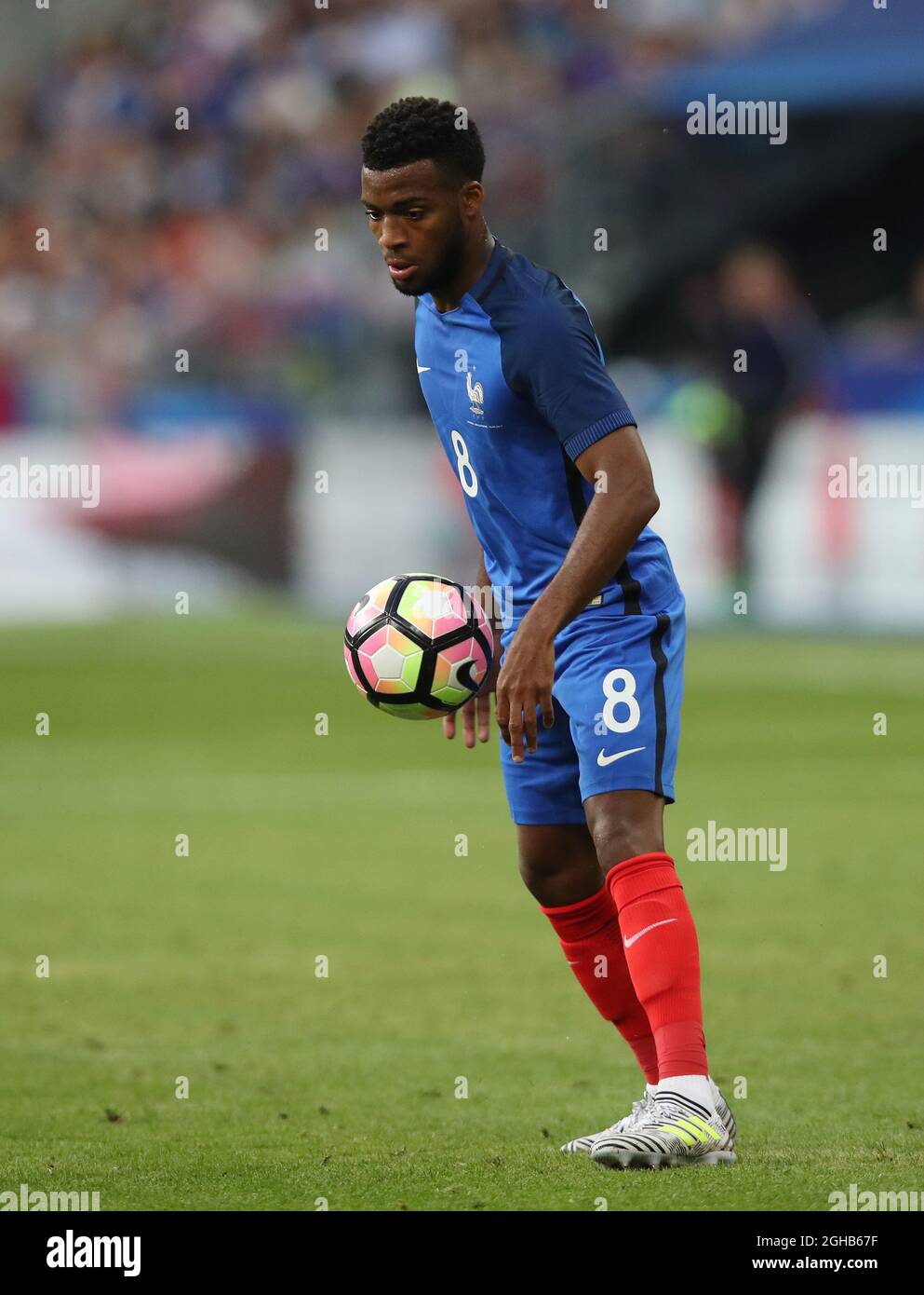 Franceâ€™s Thomas Lemar in action during the Friendly match at Stade De ...