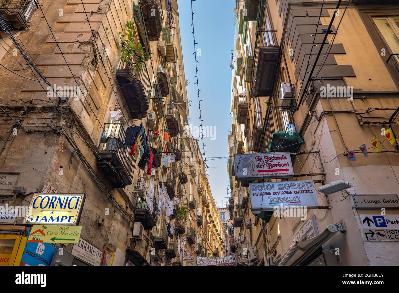 Naples, Italy - September 4, 2020: Old houses in the Spanish Quarter ...
