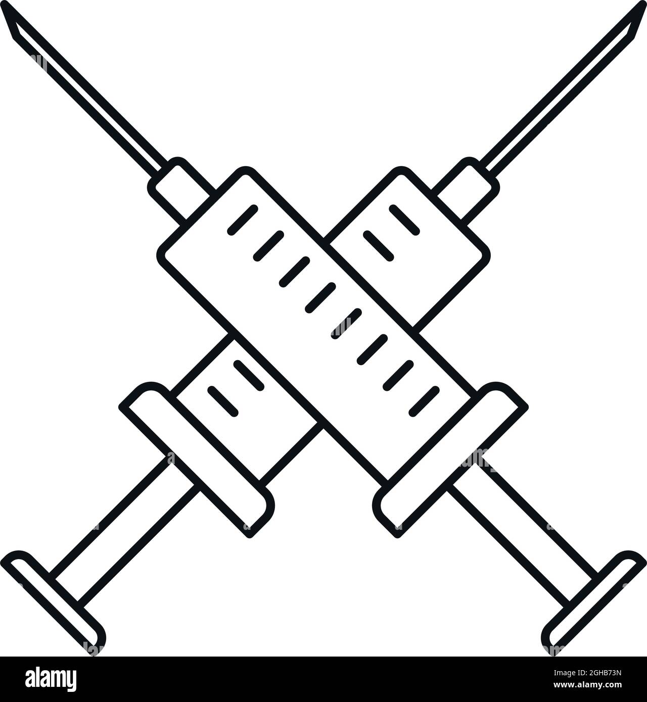 syringes in cross Stock Vector Image & Art - Alamy