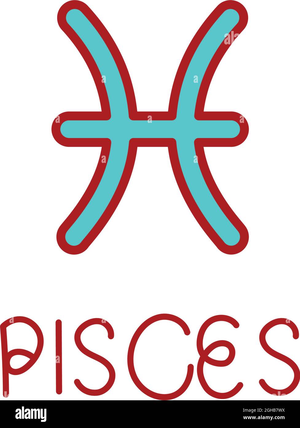 pisces symbol illustration Stock Vector Image & Art - Alamy