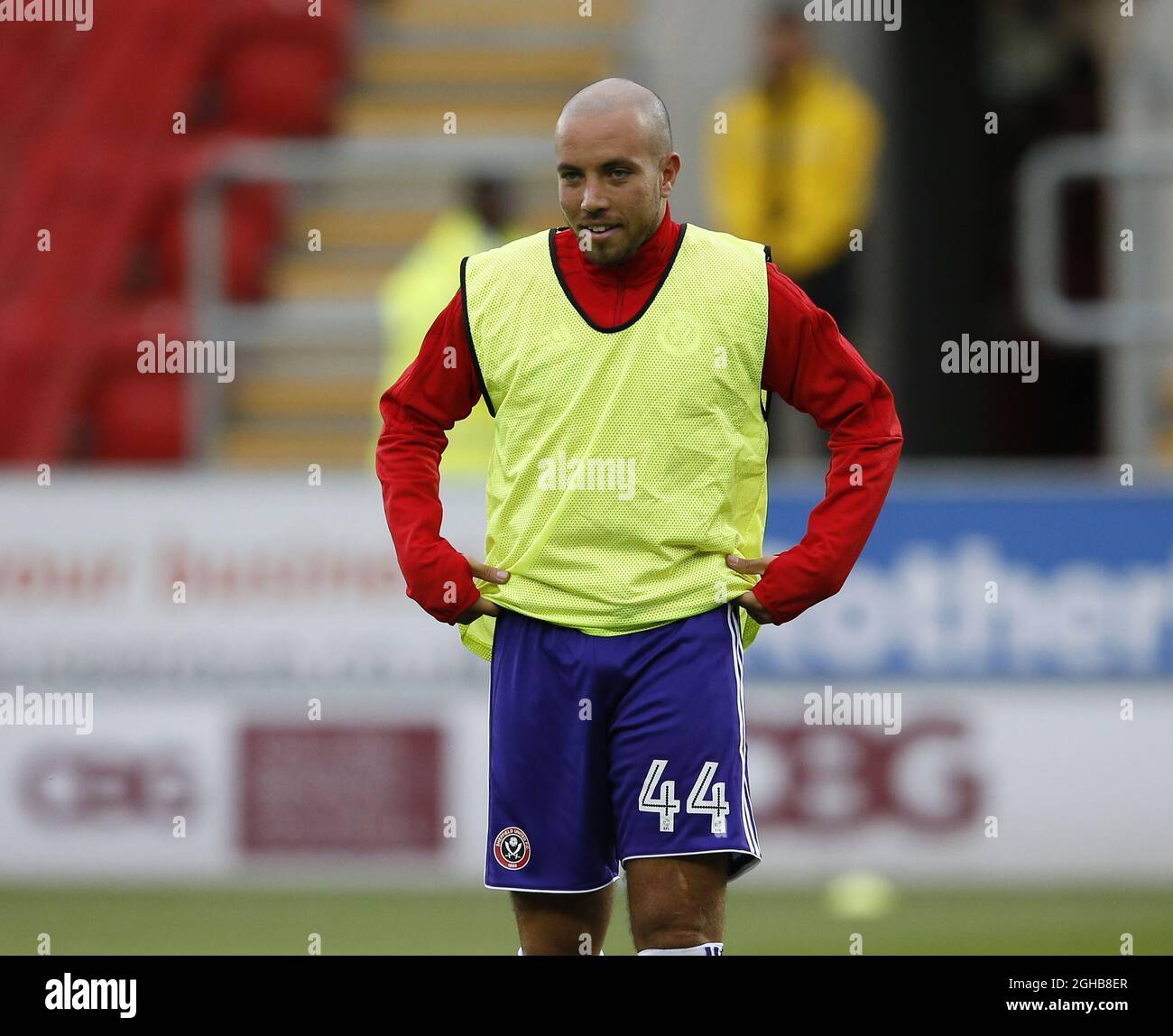 Samir Carruthers of Sheffield Utd with new hair cut during the pre ...