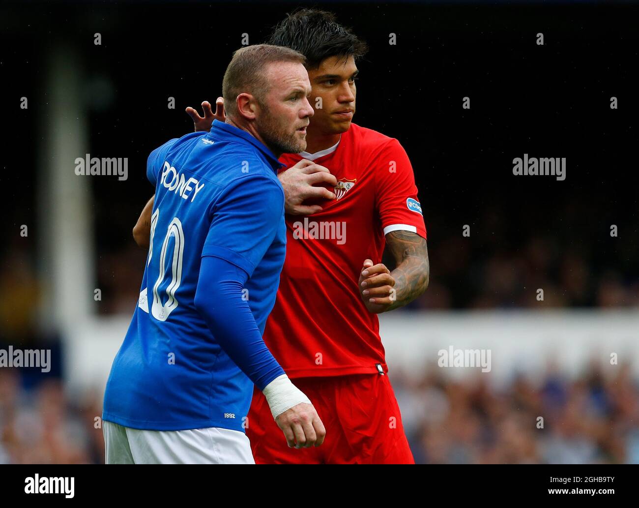 Wayne rooney pre season friendly match goodison park hi-res stock ...