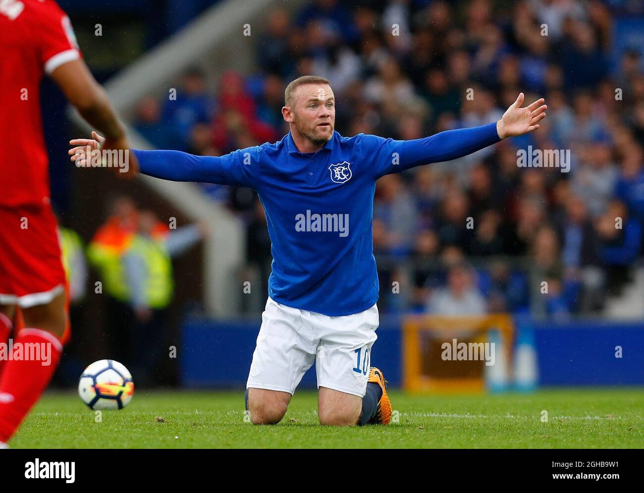Wayne rooney pre season friendly match goodison park hi-res stock ...