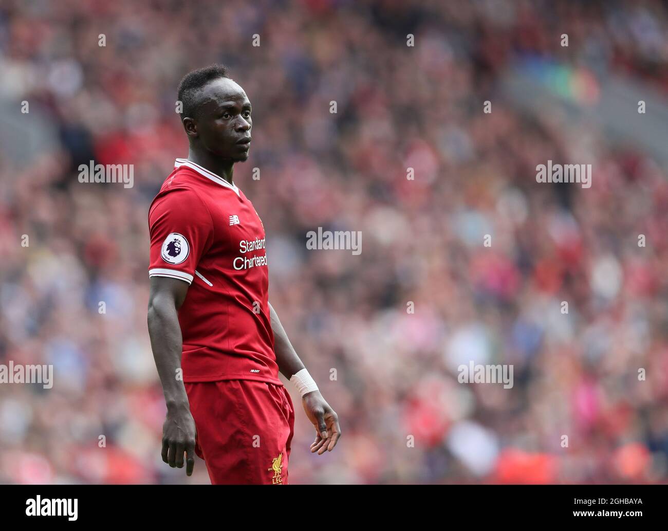 Liverpool's Sadio Mane in action during the premier league match at the ...