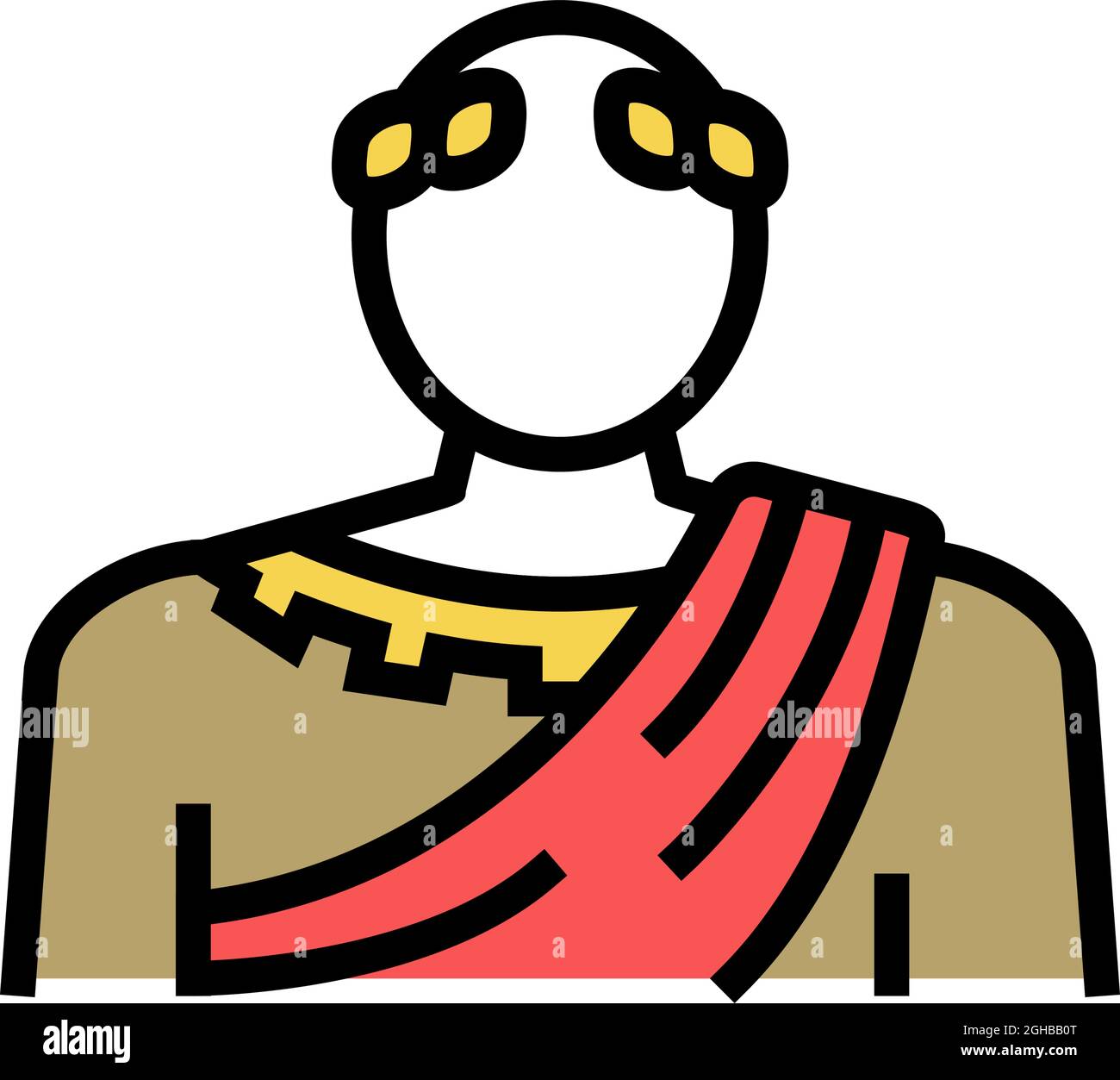 emperor ancient rome color icon vector illustration Stock Vector Image ...