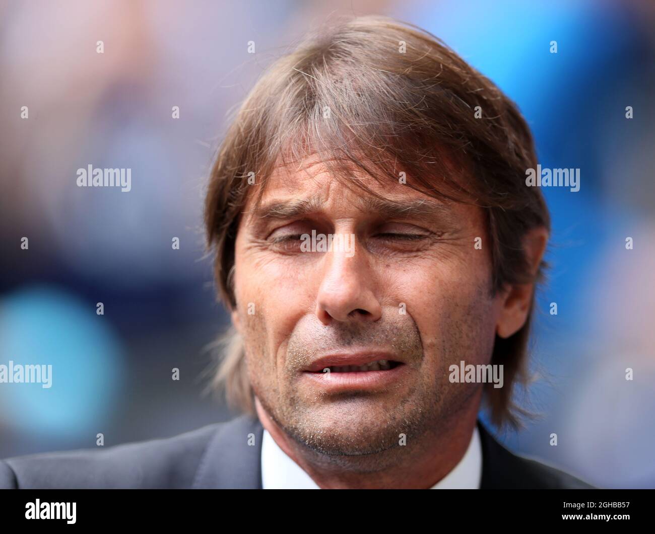 Chelsea's Antonio Conte looks on during the premier league match at the ...