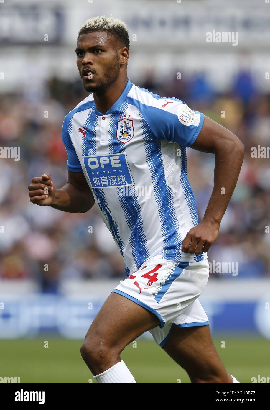 Steve Mounie of Huddersfield Town during the premier league match at ...